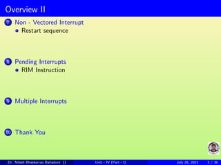 Interrupts of microprocessor 8085 | PDF