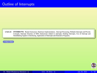 Interrupts of microprocessor 8085 | PDF