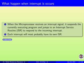 Interrupts of microprocessor 8085 | PDF