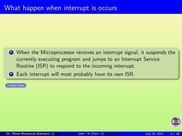 Interrupts of microprocessor 8085 | PDF