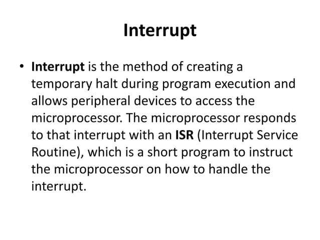 Interrupts on 8086 Microprocessor....pptx