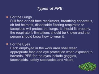 Hazards and Different Types of PPE | ODP