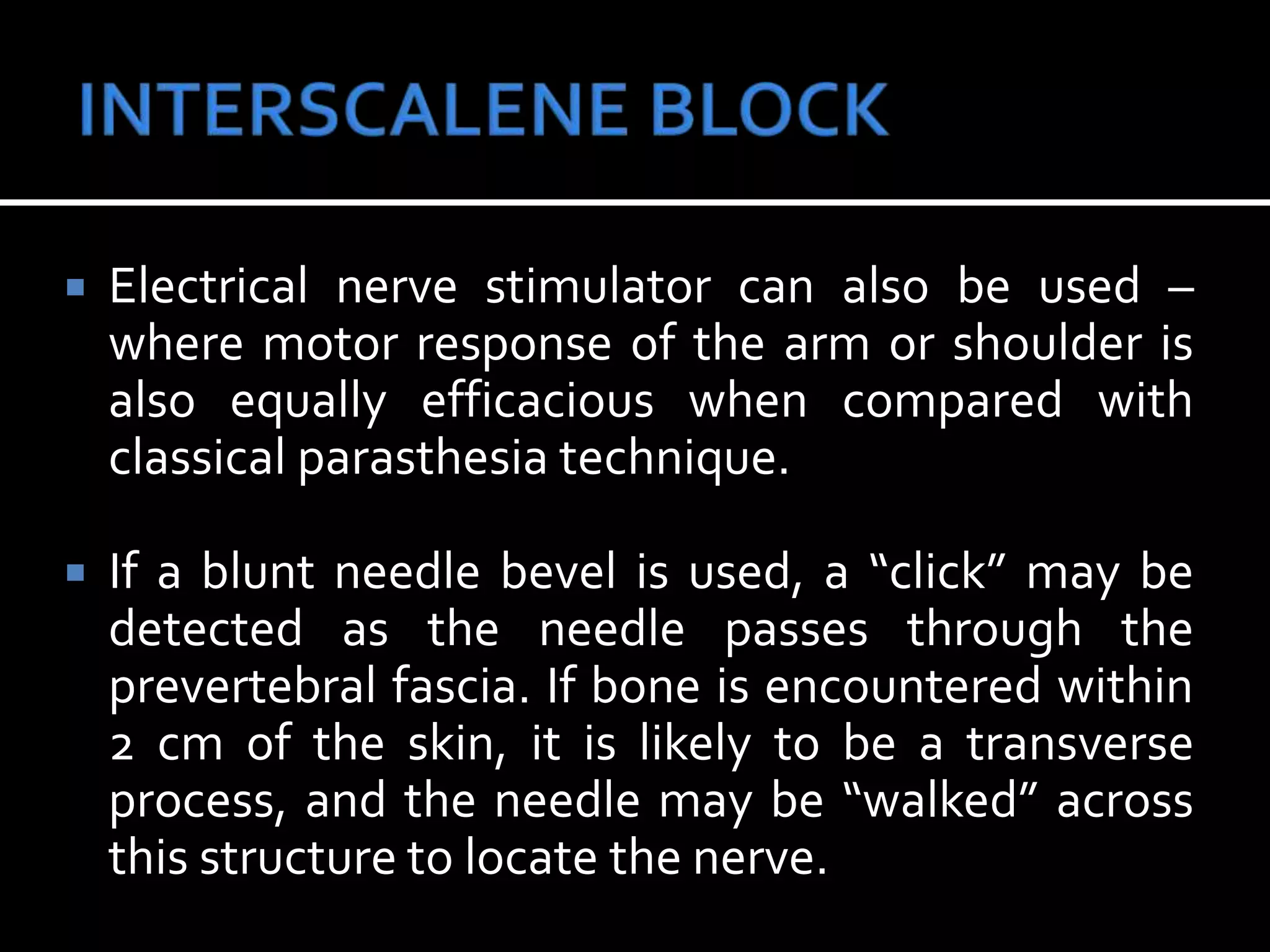 Interscalene & supraclavicular nerve blocks | PPTX