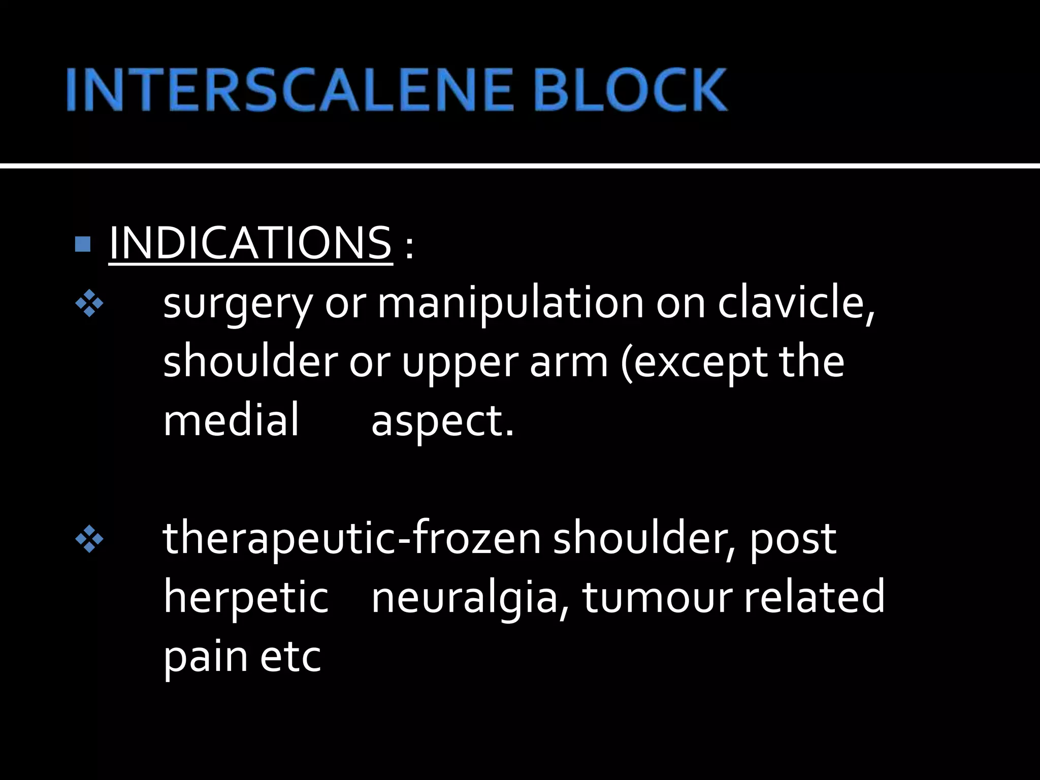 Interscalene & supraclavicular nerve blocks | PPTX
