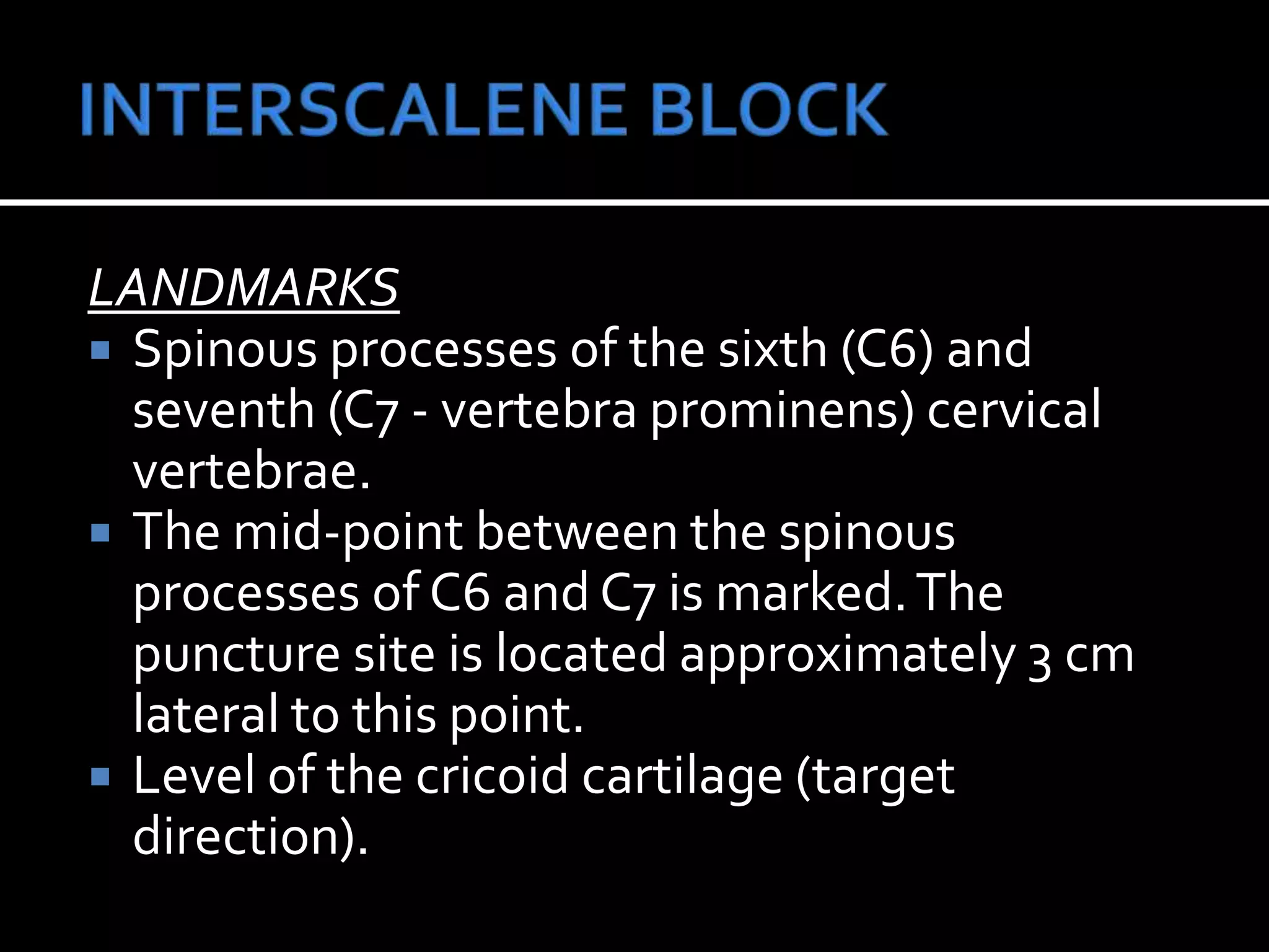 Interscalene & supraclavicular nerve blocks | PPTX