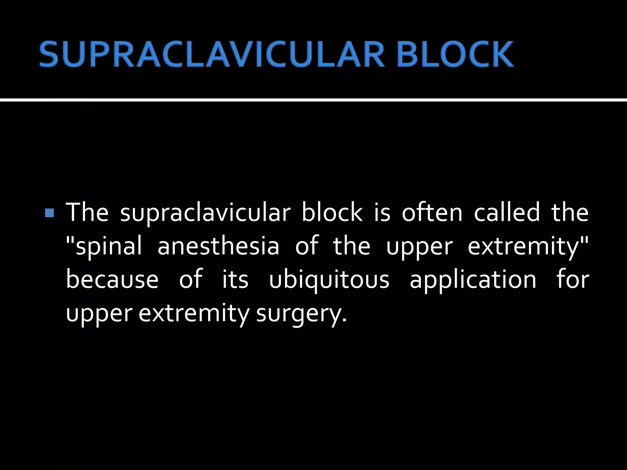 Interscalene & supraclavicular nerve blocks | PPTX