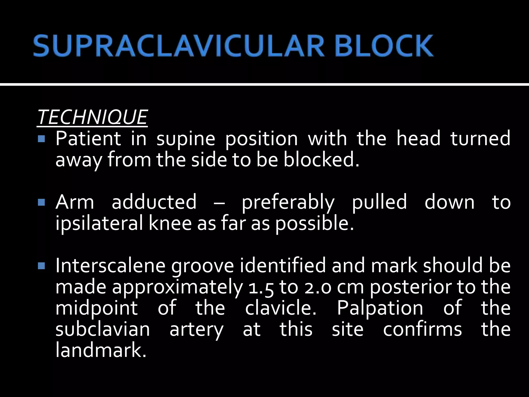 Interscalene & supraclavicular nerve blocks | PPTX
