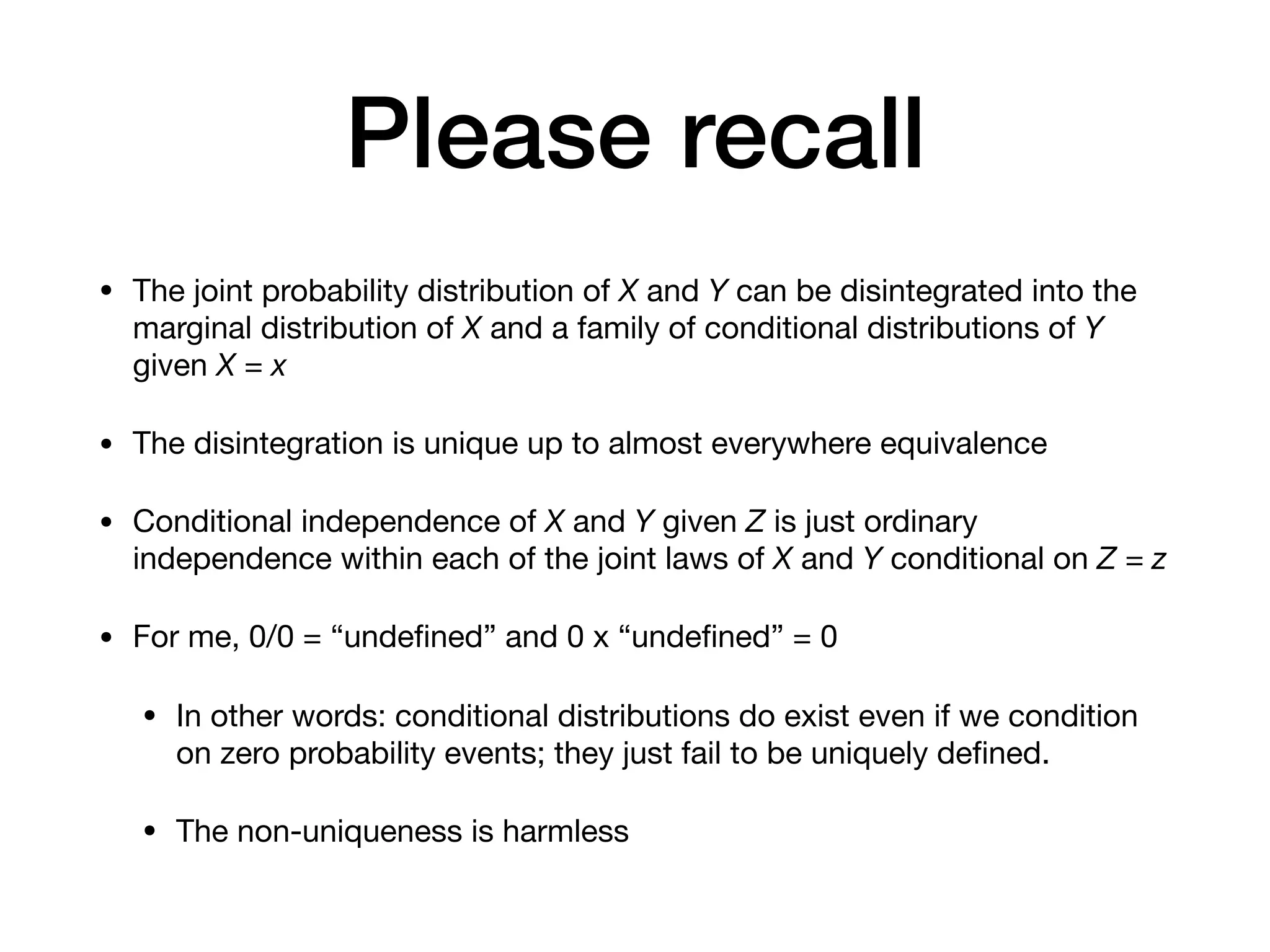 The Intersection Axiom of Conditional Probability | PPT