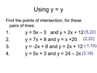 Intersection of lines | PPT