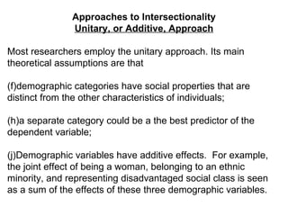 Intersectionality and Socioeconomic Resources | PPT