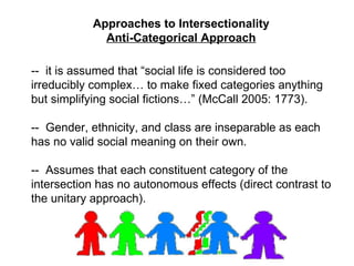 Intersectionality and Socioeconomic Resources | PPT
