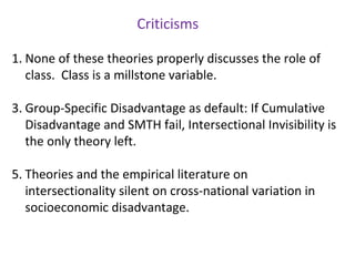 Intersectionality and Socioeconomic Resources | PPT