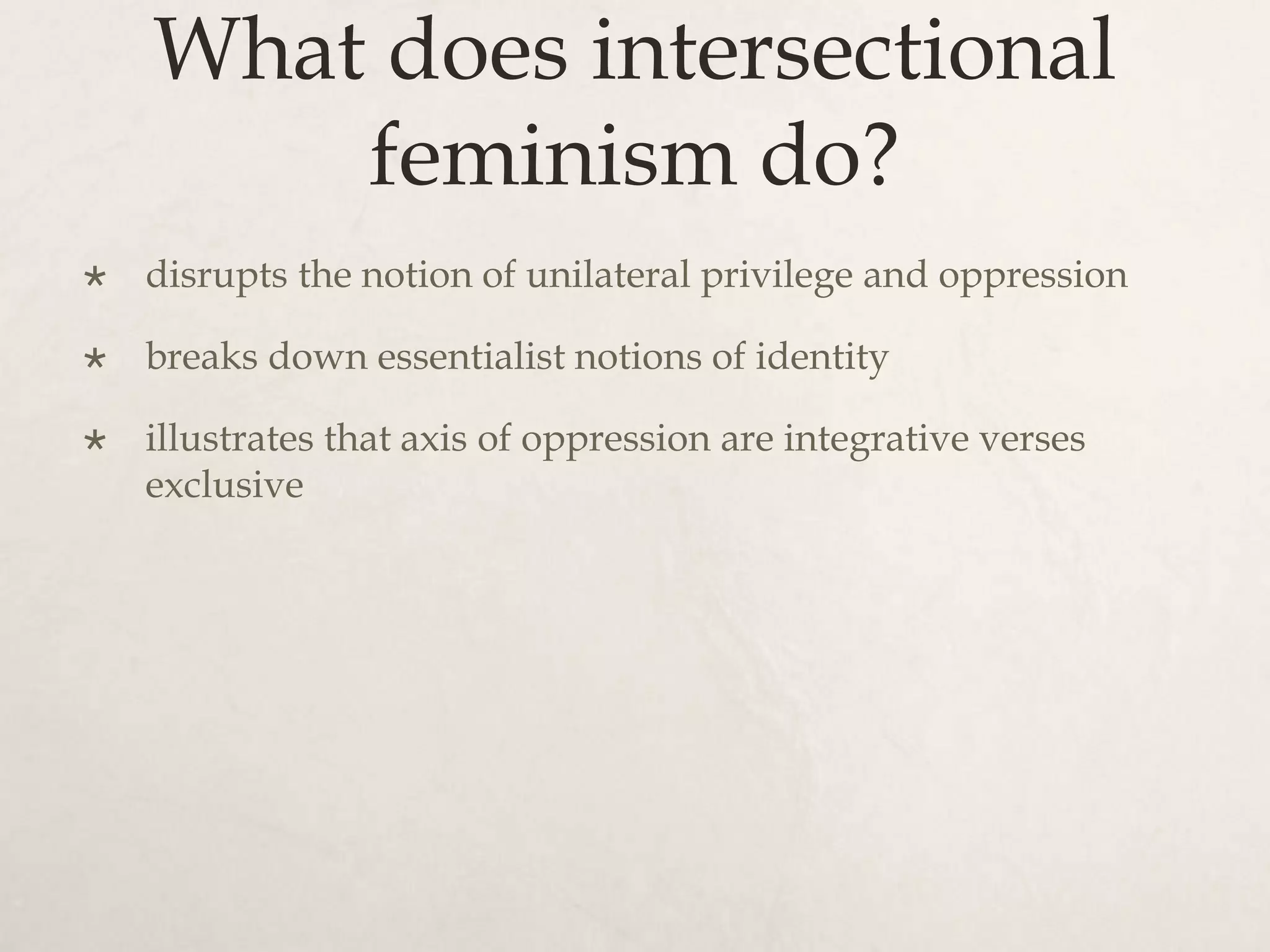 Intersectional Feminism | PPTX