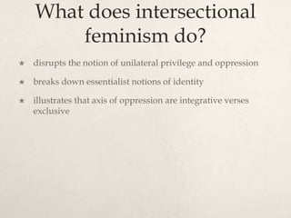 Intersectional Feminism | PPTX