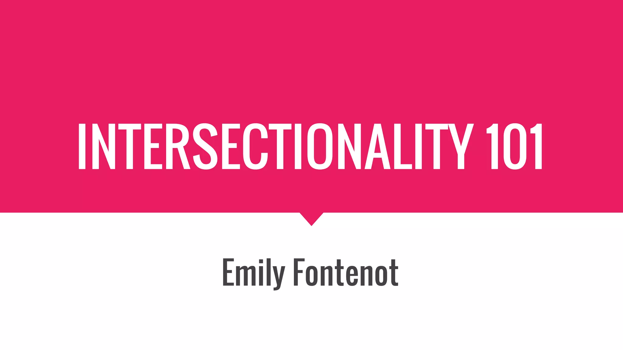 Intersectionality 101 | PPT
