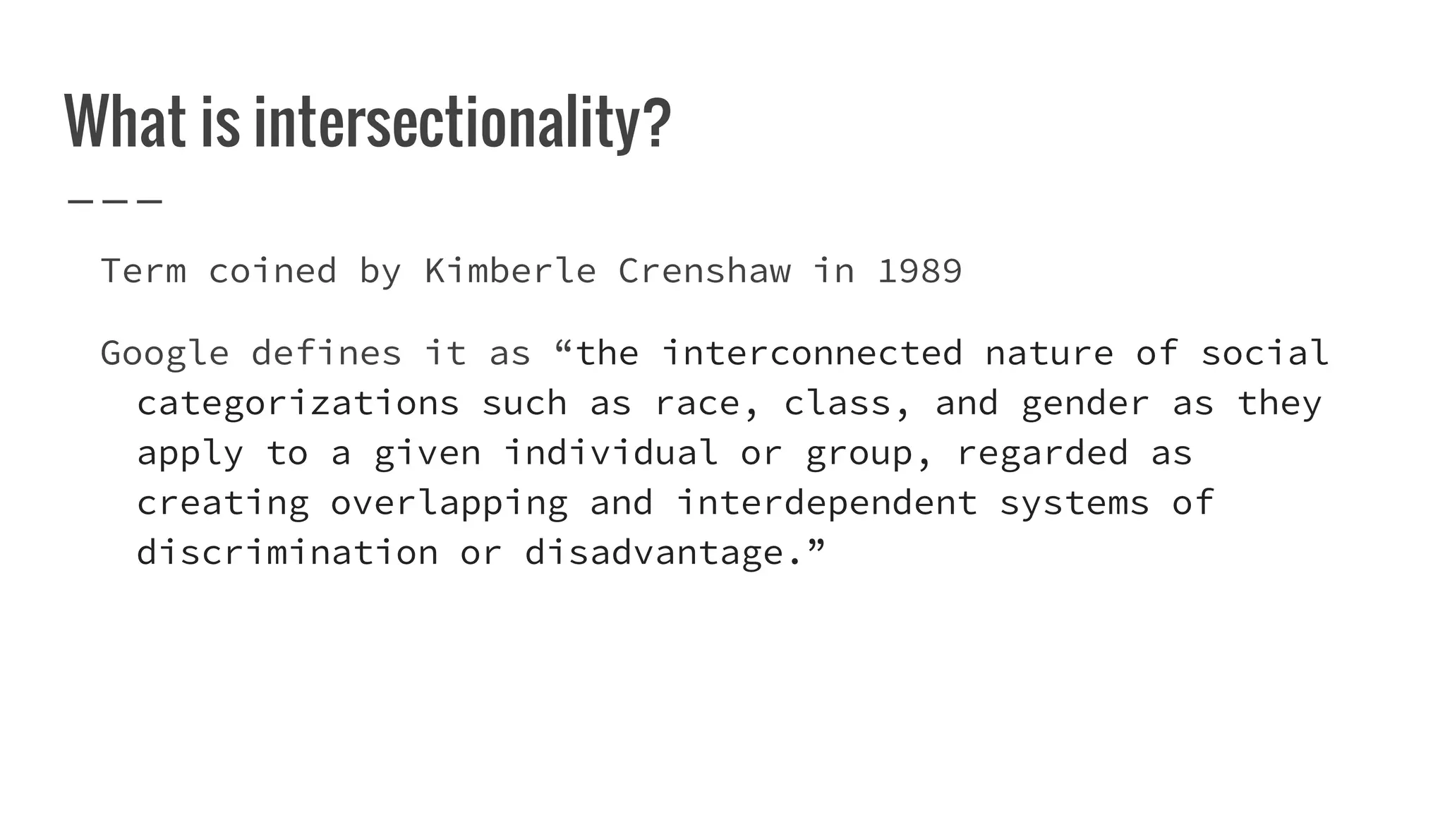Intersectionality 101 | PPTX