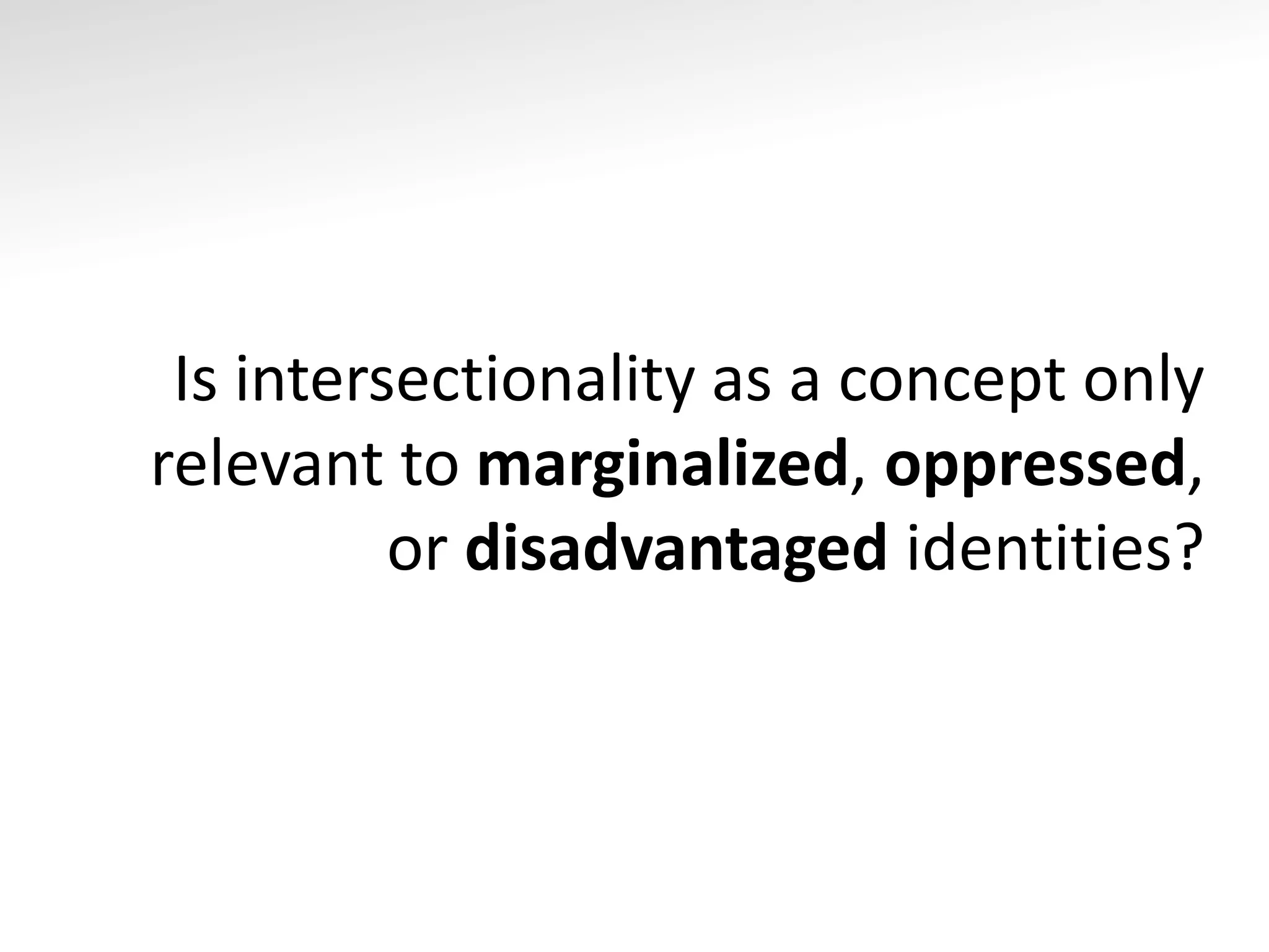 Intersectionality presentation | PPTX