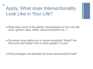 Intersectional theory | PPTX | Debated Sensitive Social Issues | Sensitive Topics