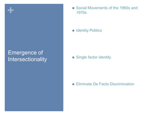 Intersectional theory | PPTX | Debated Sensitive Social Issues | Sensitive Topics