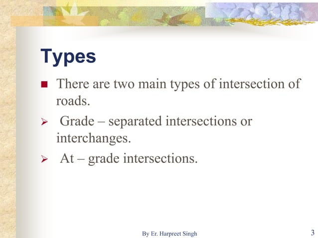 Intersection designs ppt | PPT