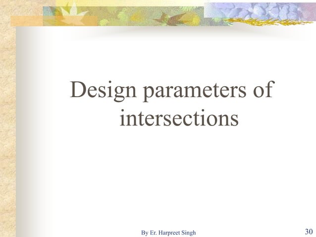 Intersection designs ppt | PPT