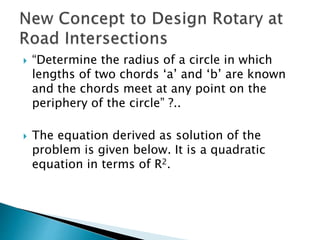 Intersection designs ppt | PPTX