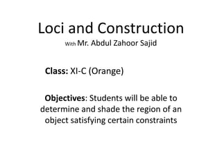 Intersection of loci | PPT