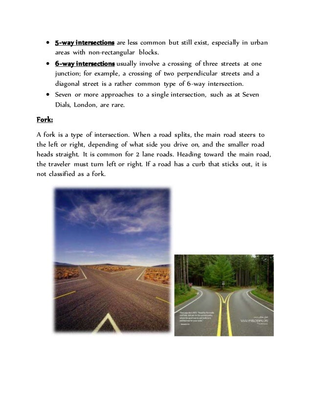 Road Junctions and Intersections