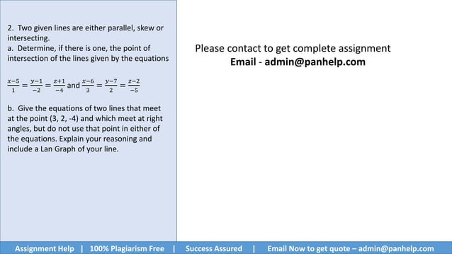 Intersections Unit Assignment - Virtual High School (VHS) - MCV4U | PPTX | Physics | Science