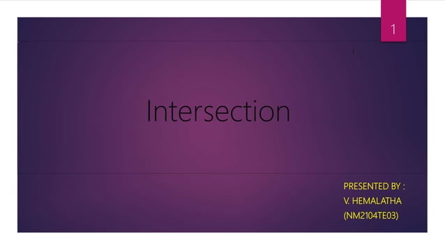 INTERSECTIONS | PPTX