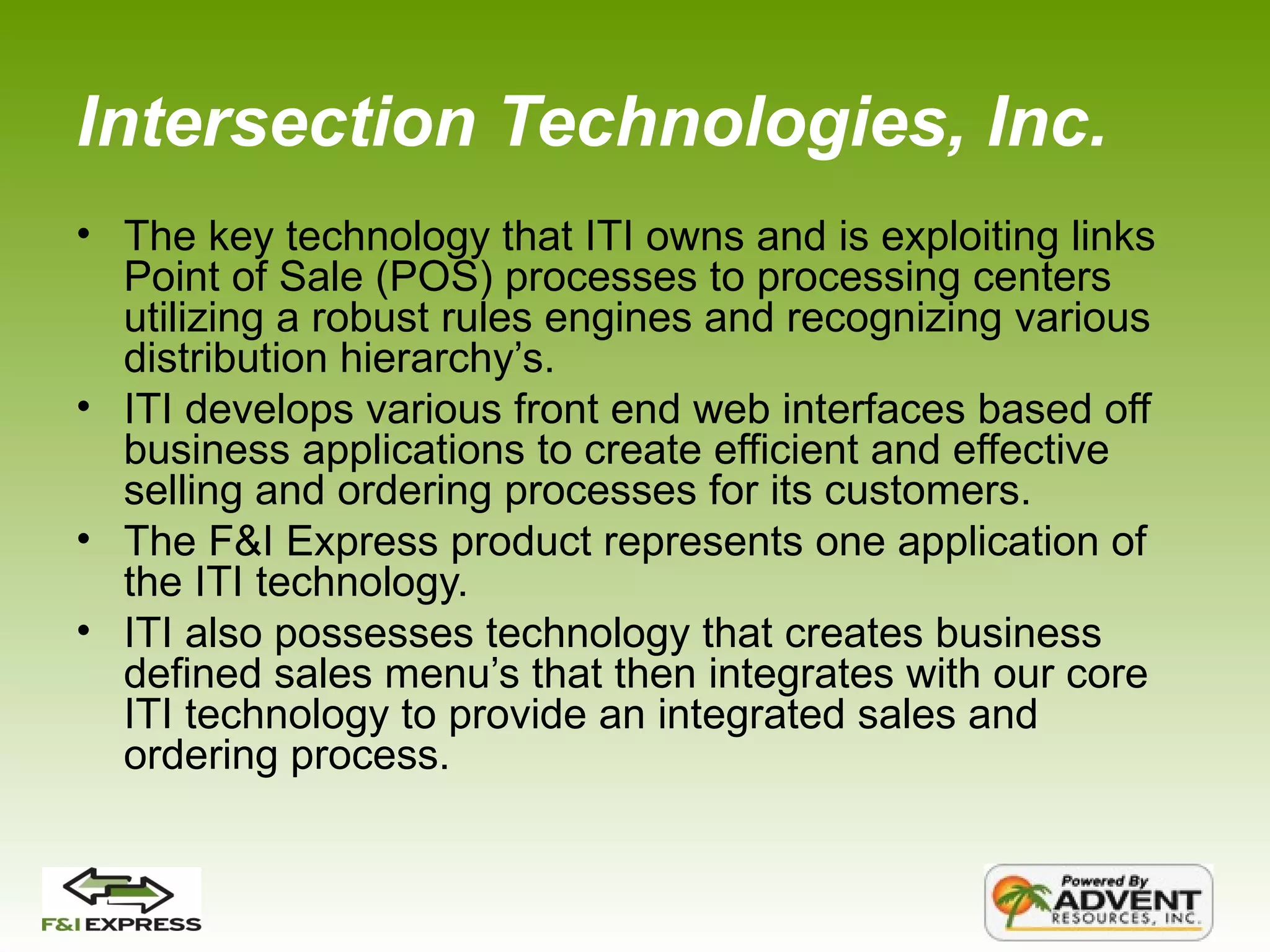 Intersection Technologies Overview April2009 | PPT