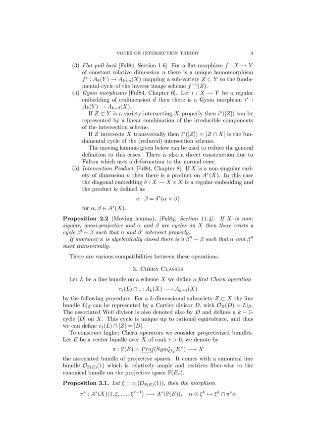 Notes on Intersection theory | PDF