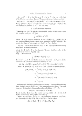 Notes on Intersection theory | PDF