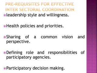 Inter sectoral coordination | PPTX