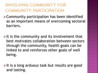 Inter sectoral coordination | PPTX