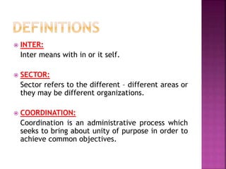 Inter sectoral coordination | PPTX