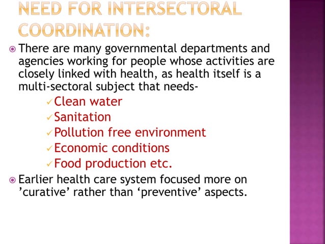 Inter sectoral coordination | PPTX