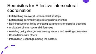 Intersectoral coordination | PPTX