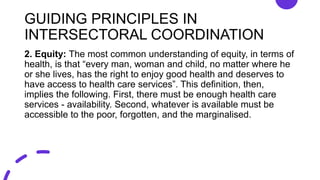 Intersectoral coordination | PPTX