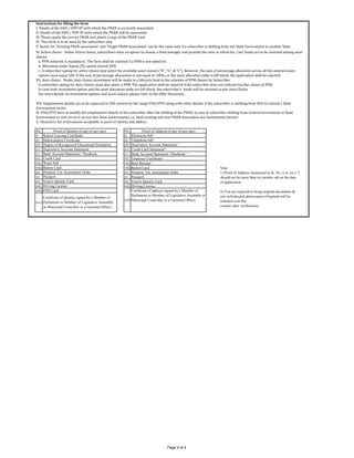 National Pension System (NPS) Inter Sector Shifting Form | PDF