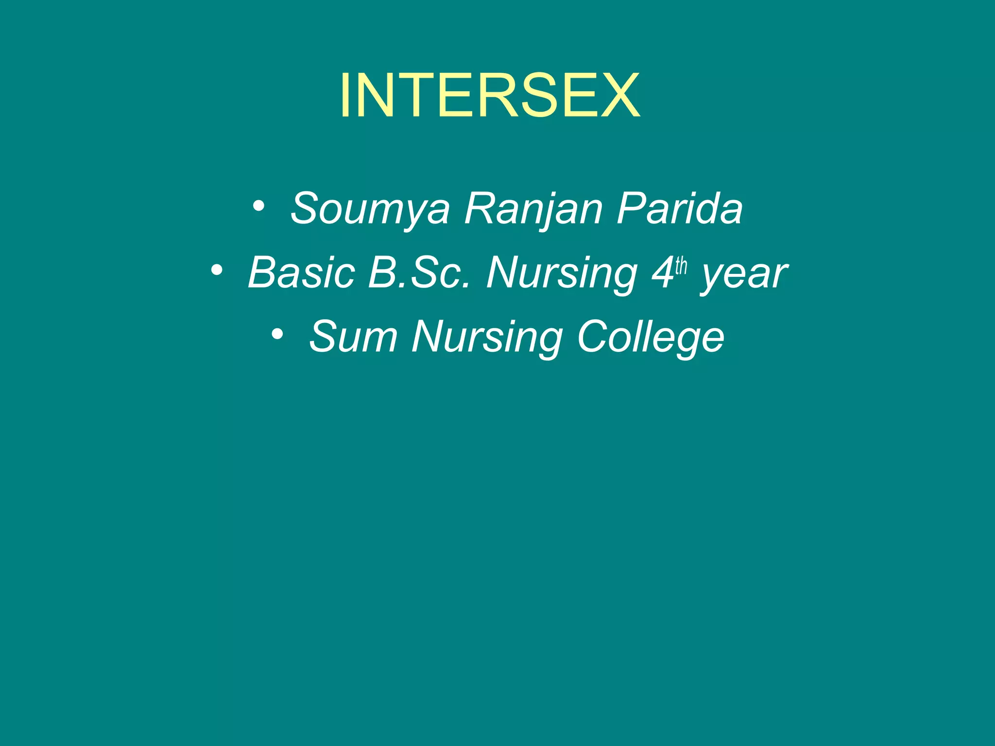 Intersex | PPT