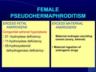 Pseudohermaphroditism Causes