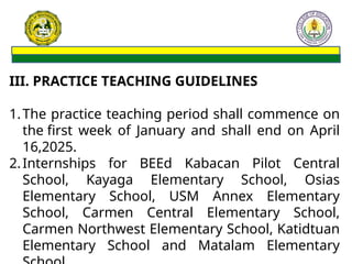 INTERSHIP-PLAN for teaching internship program for education ...