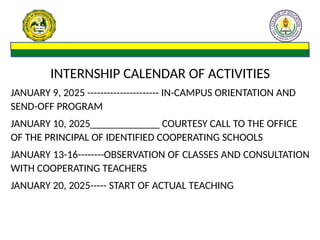 INTERSHIP-PLAN for teaching internship program for education ...