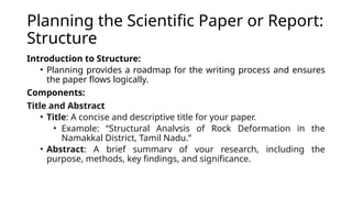 Internship Notes - Unit 1: Scientific Writing and Reporting | PPT
