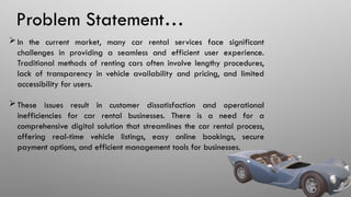 car rental project using php and having great content | PPTX