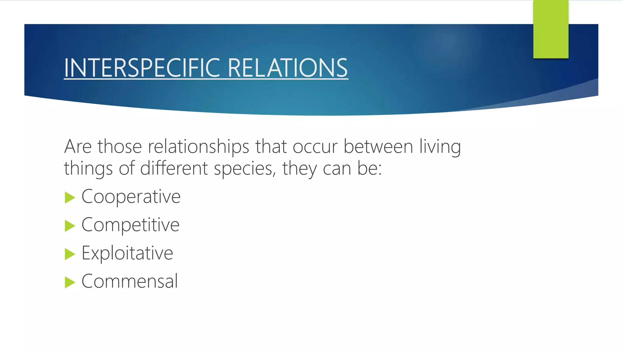 Interspecific relations | PPTX