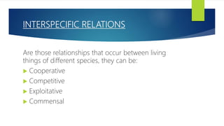 Interspecific relations | PPTX