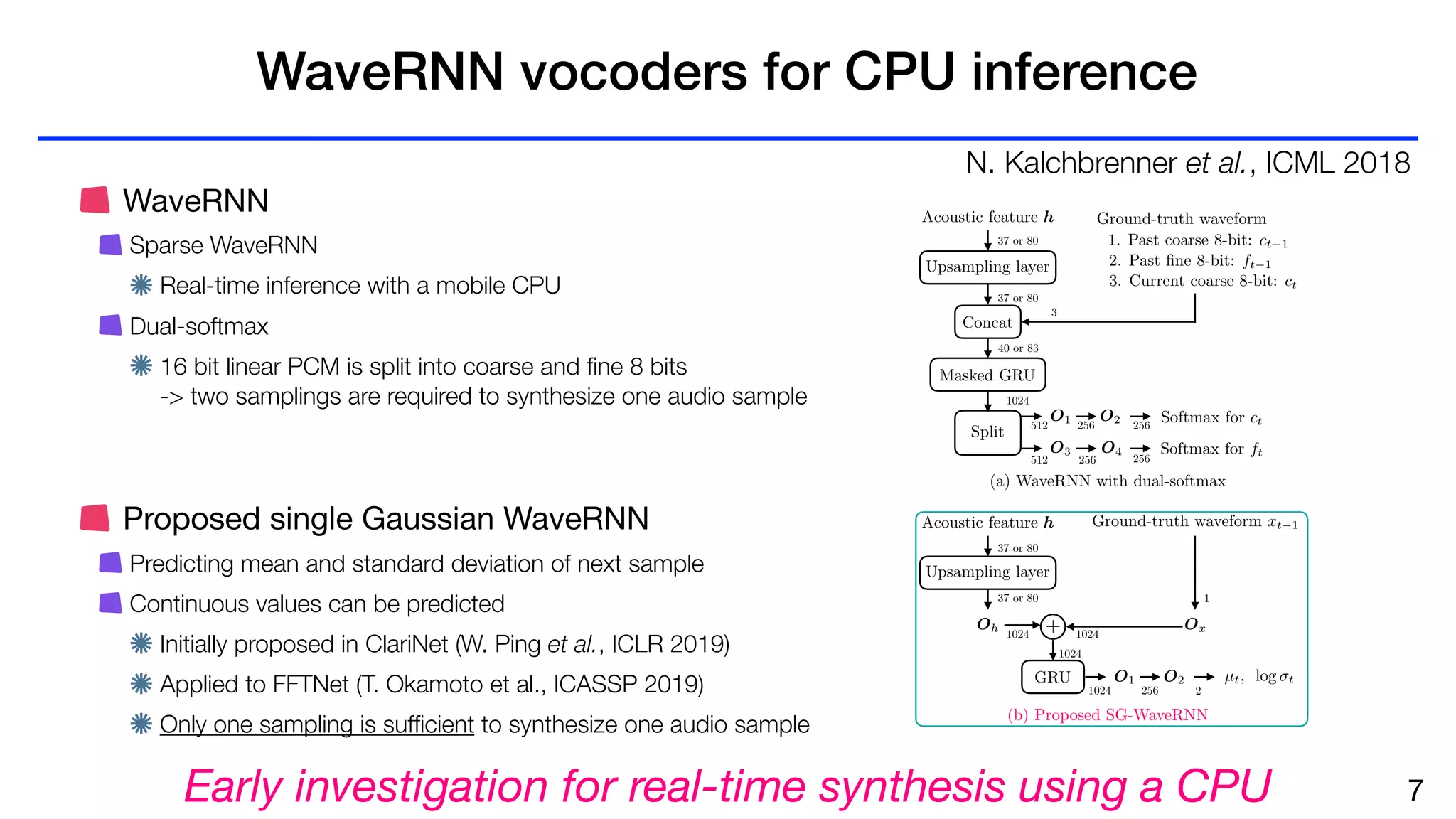 Real-time neural text-to-speech with sequence-to-sequence acoustic model and WaveGlow or single ...