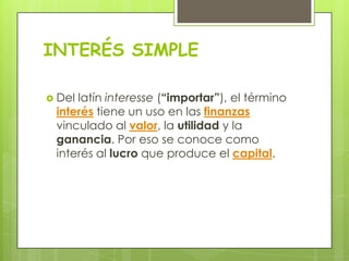 Interés simple | PPTX